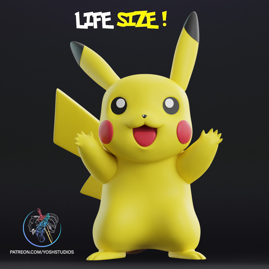 Pikachu a escala real - Minis&Deco 3D Prints